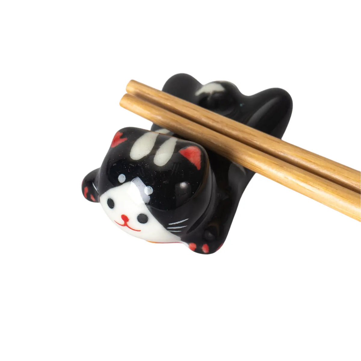 Stretching Cat Chopstick Rest - Black – Indio