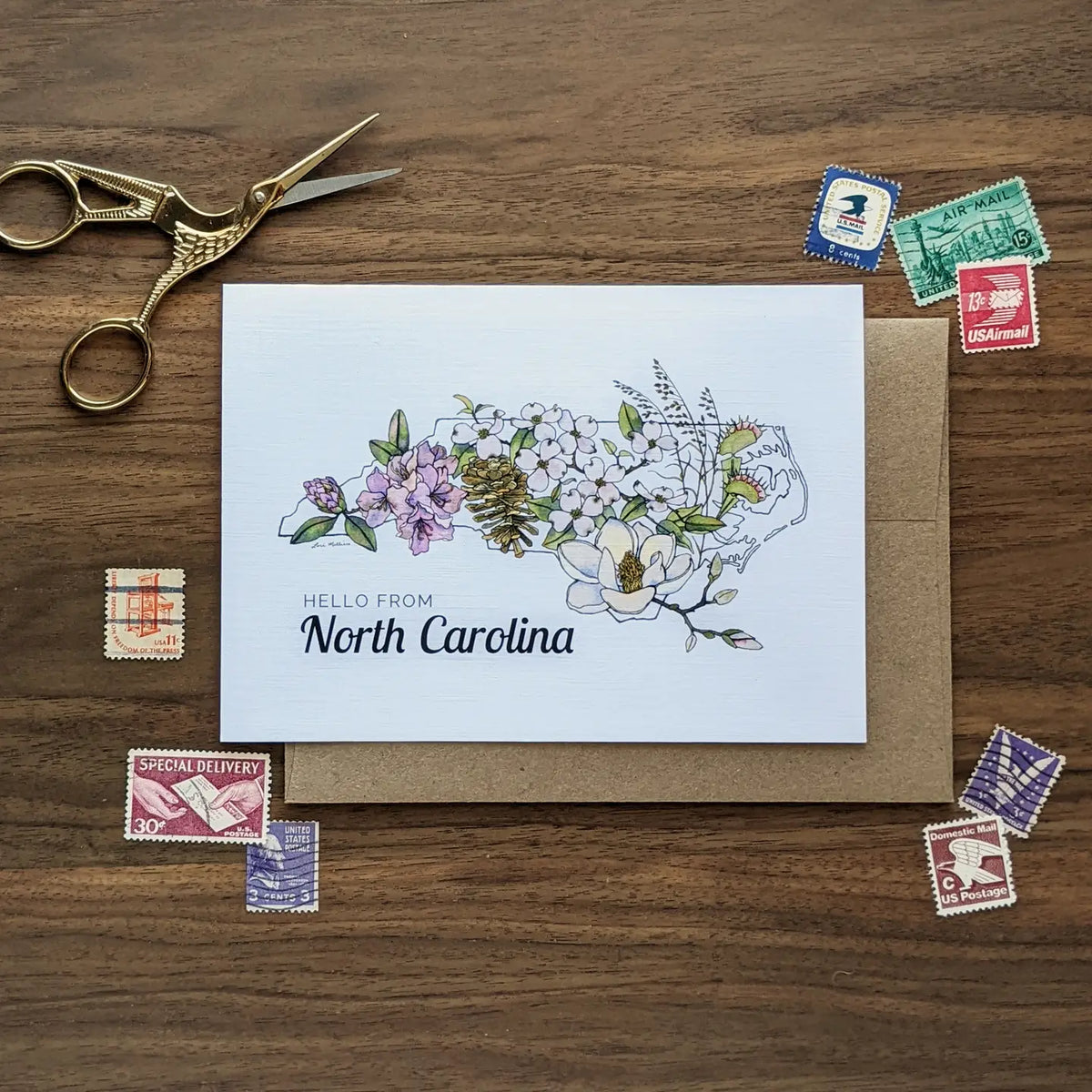 NC Native Plants Notecard – Indio Durham