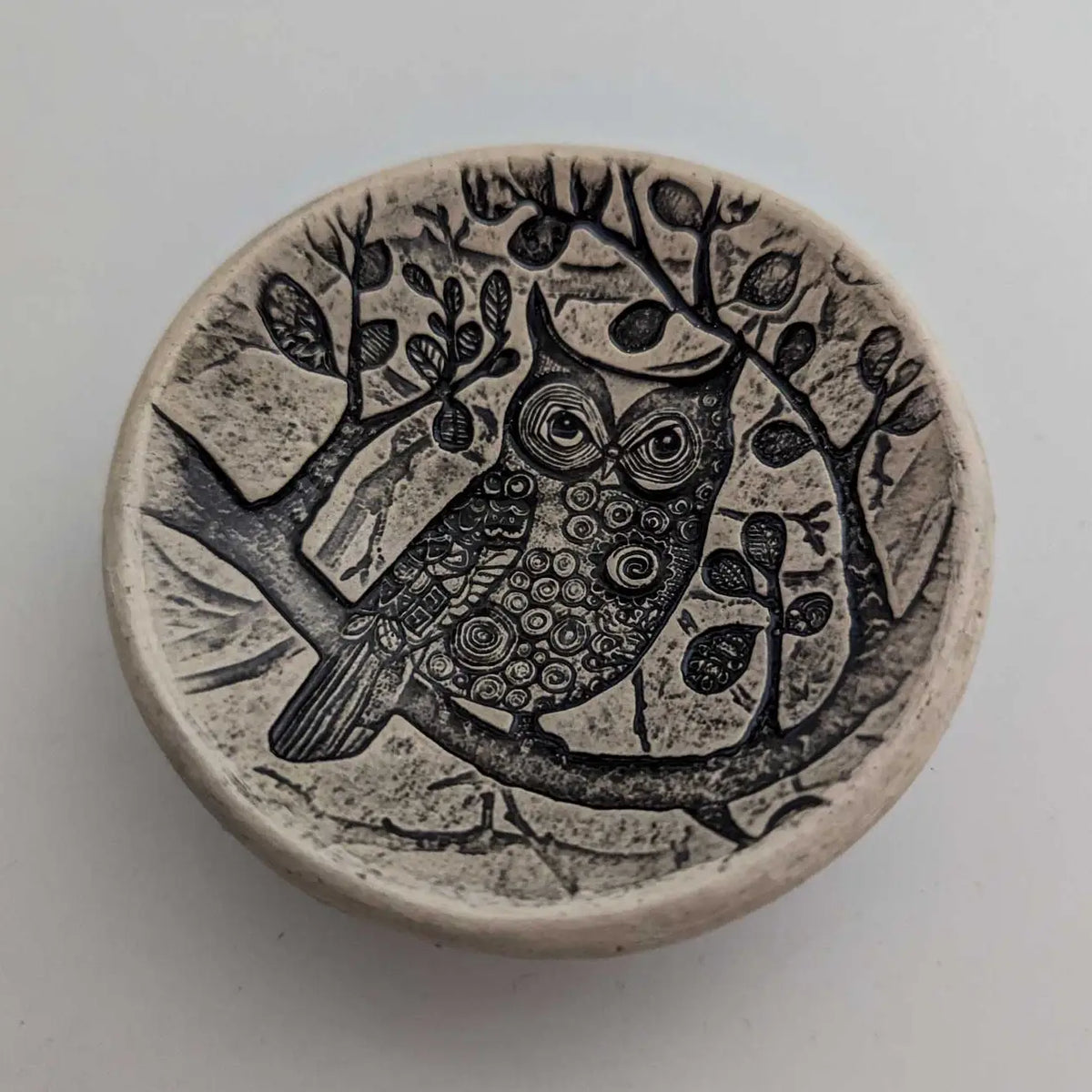 Handmade Pottery Bowl, Owl – Indio
