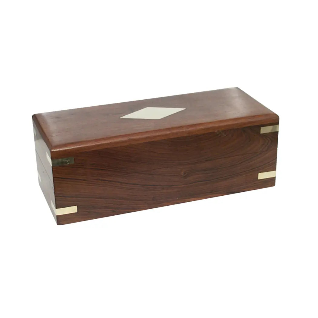 Wood Telescope Box w/Brass Inlay – Indio Durham